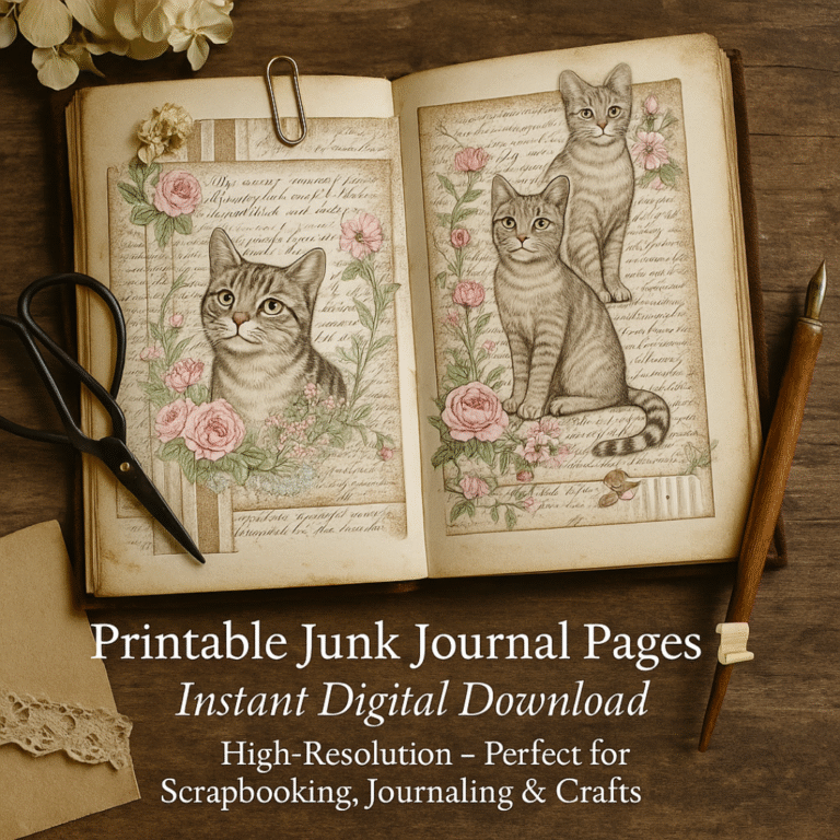 Junk Journal Supplies – Vintage Ephemera & Craft Kits